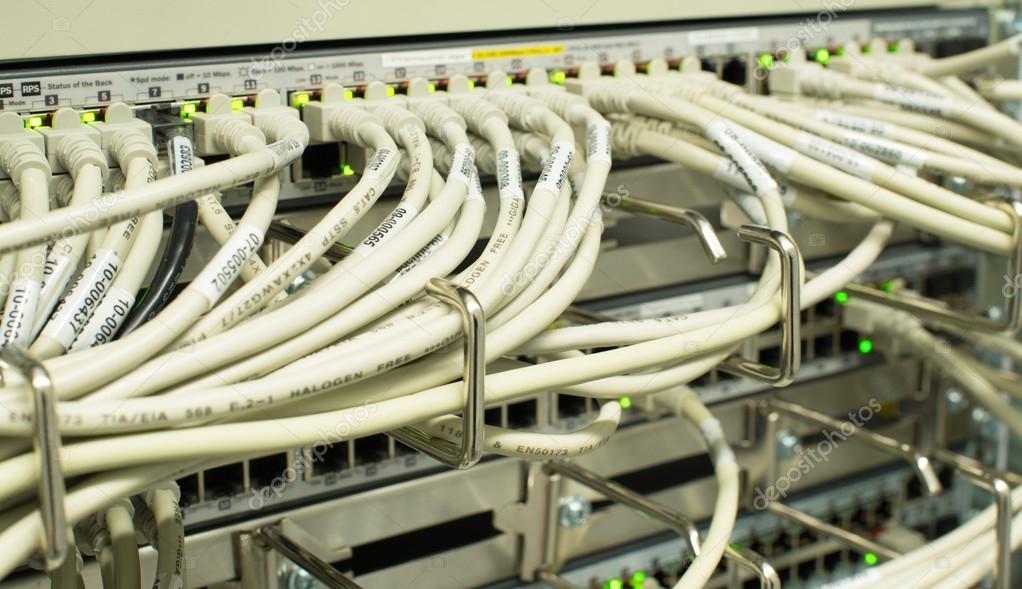Network LAN patch panel — Stock Photo © vschlichting #47617713