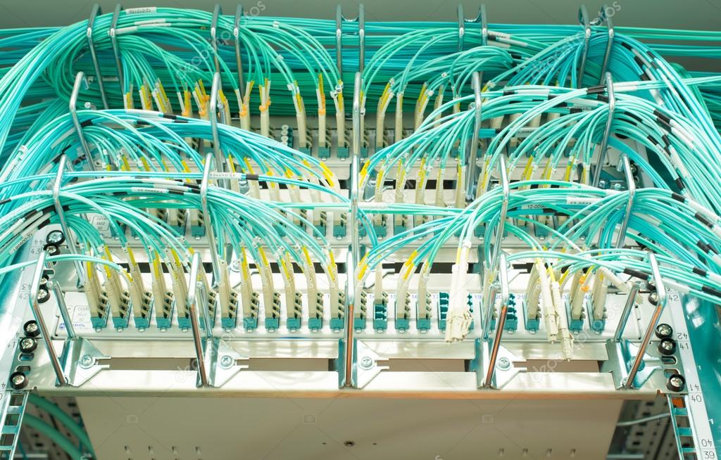 Network Switch optical fiber LWL — Stock Photo © vschlichting #47617757