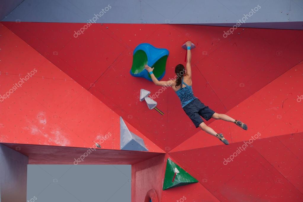 Men and women climbing race — Stock Photo © jingaiping #40189061