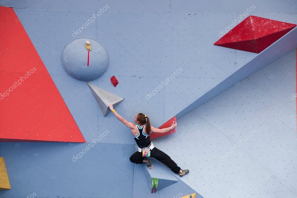 Men and women climbing race — Stock Photo © jingaiping #40189599