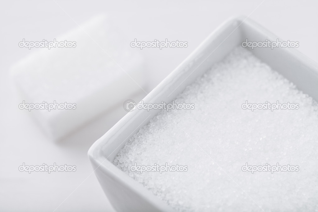 Sugar grains and cube Stock Photo by ©roger-scardigno 27635341
