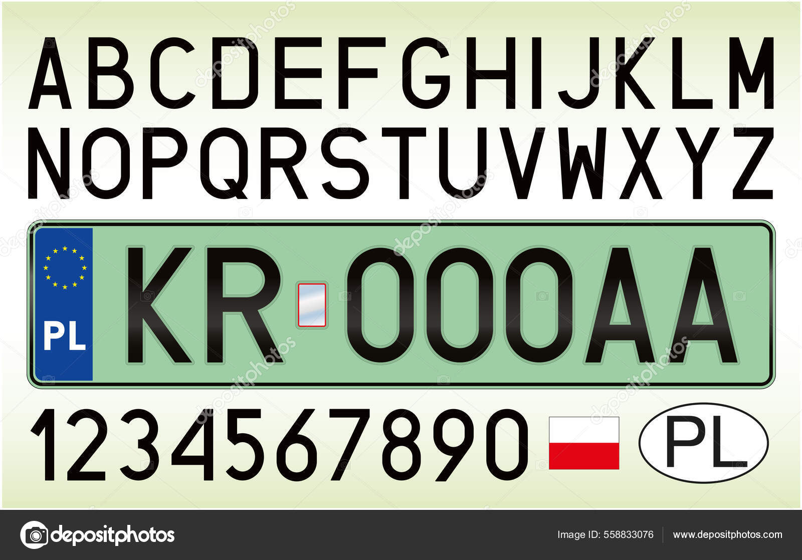 Tablica Rejestracyjna Samochodów Elektrycznych Zielonych Samochodów ...