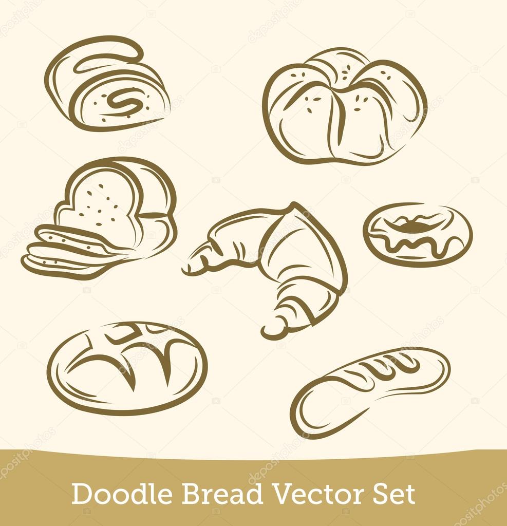 Bread vector set — Stock Vector © samoilik #26049575