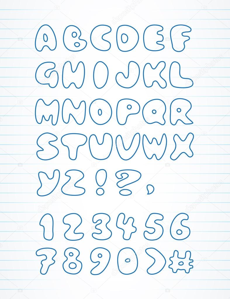Doodle alphabet Stock Vector Image by ©samoilik #26050735