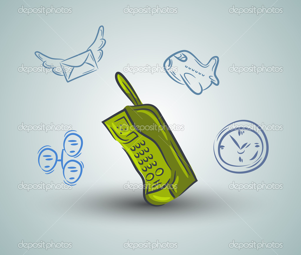 Doodle phone Stock Vector Image by ©samoilik #29360473