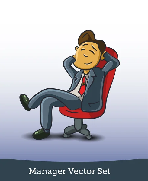 Businessman sitting on office chair Stock Vector Image by ©samoilik ...