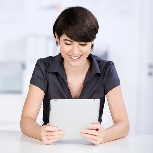 Woman reading tablet Stock Photos, Royalty Free Woman reading tablet ...