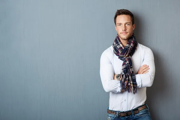 Portrait Of Smart Man Against gray background Stock Photo by ©racorn ...