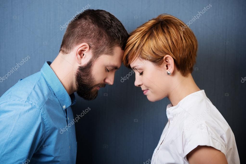 Beautiful Couple Face To Face Stock Photo by ©racorn 26740285
