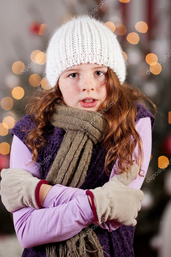 Shivering cold young girl — Stock Photo © racorn #27476879