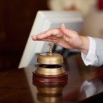 Hotel reception with bell Stock Photo by ©kalinovsky 53556525