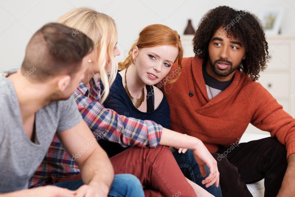 Friends Talking Serious