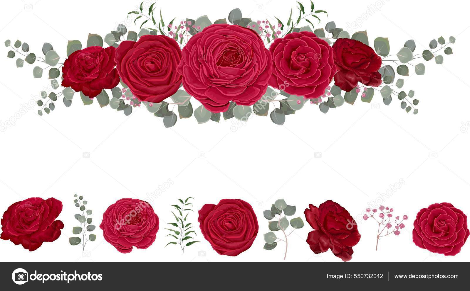 Red Roses Border Clip Art