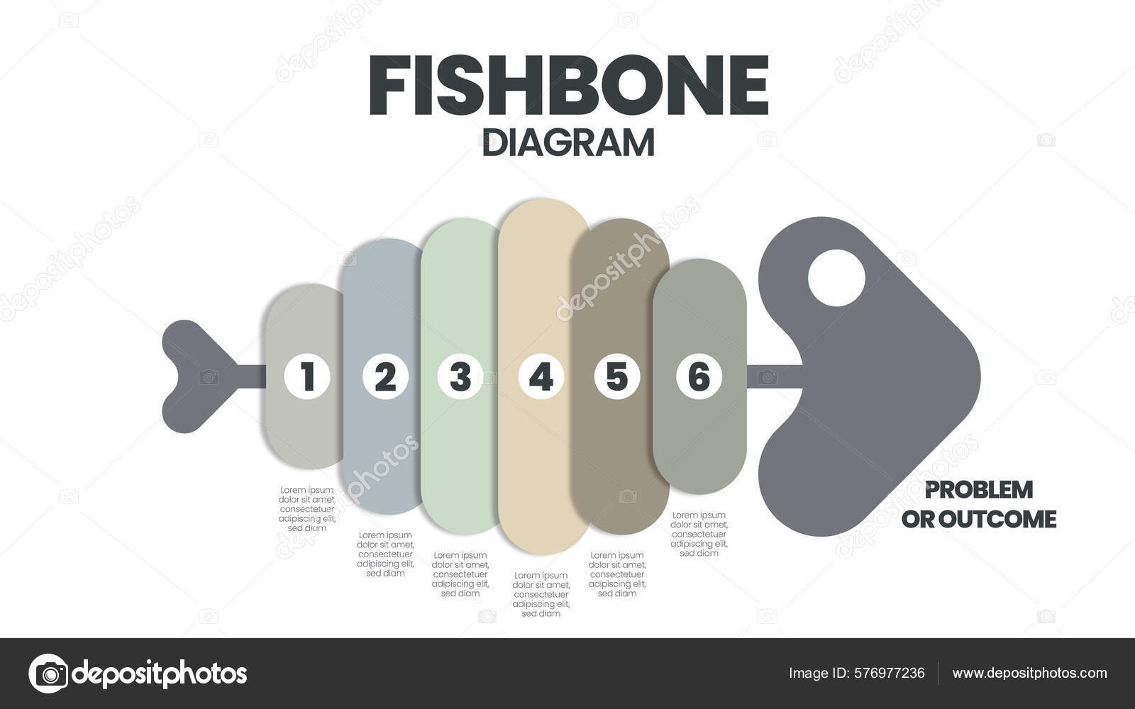 Vector Featured Fish Skeleton Fishbone Presentation Illustration Fish ...