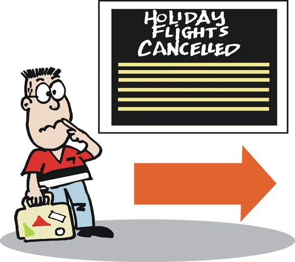 24 Flight cancelled cartoon Stock Illustrations | Depositphotos