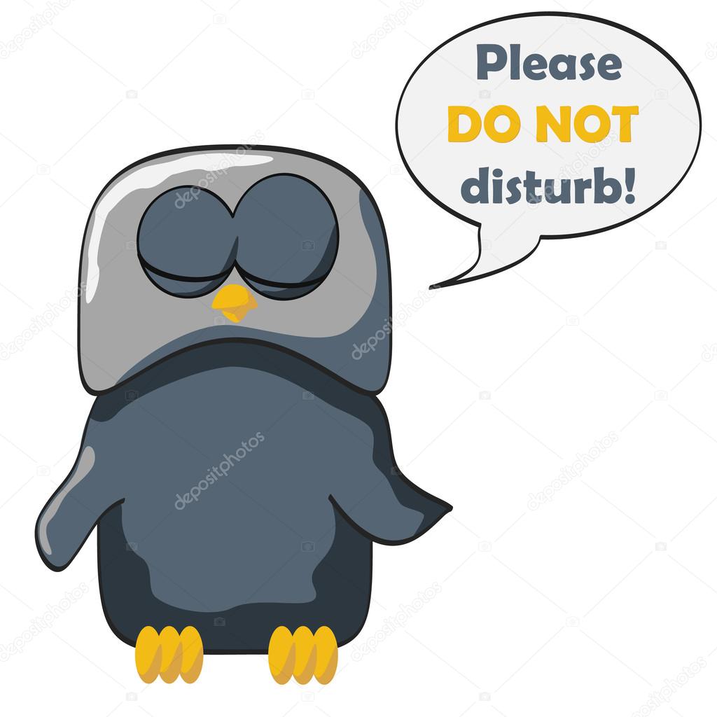 Cartoon owl sleep disturb — Stock Vector © yakstudio #44867739