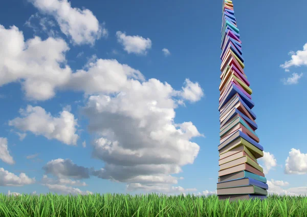 Stack of books with stair. education concept — Stock Photo © Moguchev ...