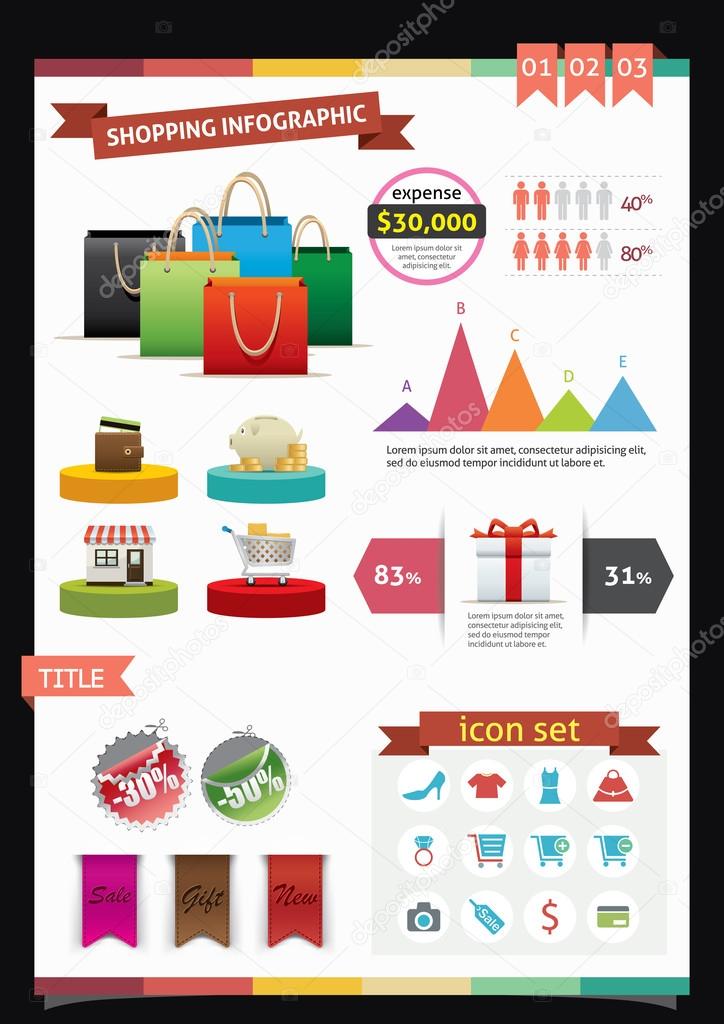 Shopping Infographics Stock Vector Image by ©siuwing #26543447