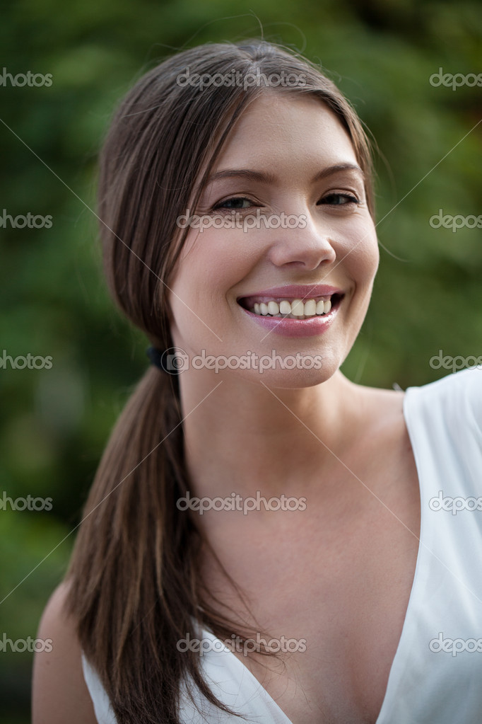 Beautiful Caucasian Woman Outdoors — Stock Photo © luminastock #34737001 Beautiful Caucasian Woman Outdoors — Stock Photo © luminastock #34737001