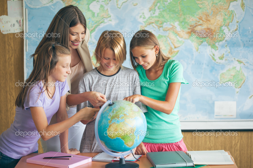 Students in a Geography Lesson Stock Photo by ©luminastock 34737703
