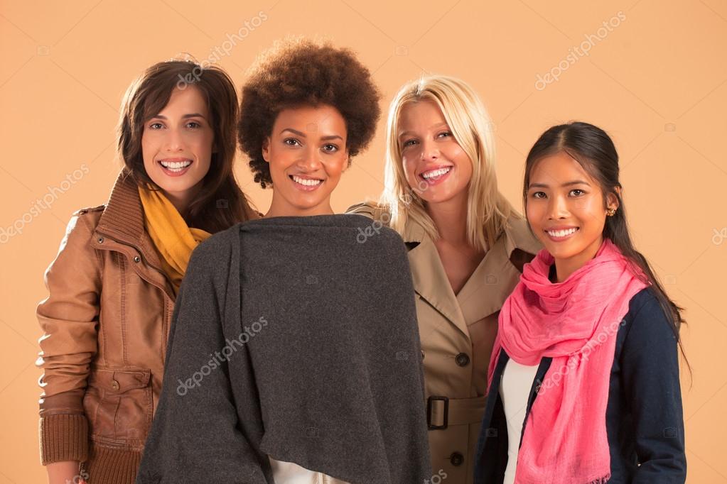 Four Women Smiling — Stock Photo © luminastock #34743187