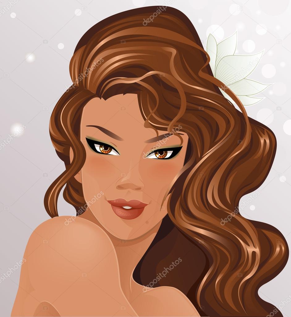 Beautiful Hispanic Woman Stock Vector Image by ©pisica_sfioasa #25681739