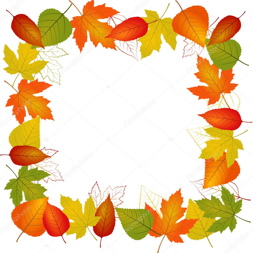 Bordure de feuilles automne vector — Image vectorielle sputanski ...