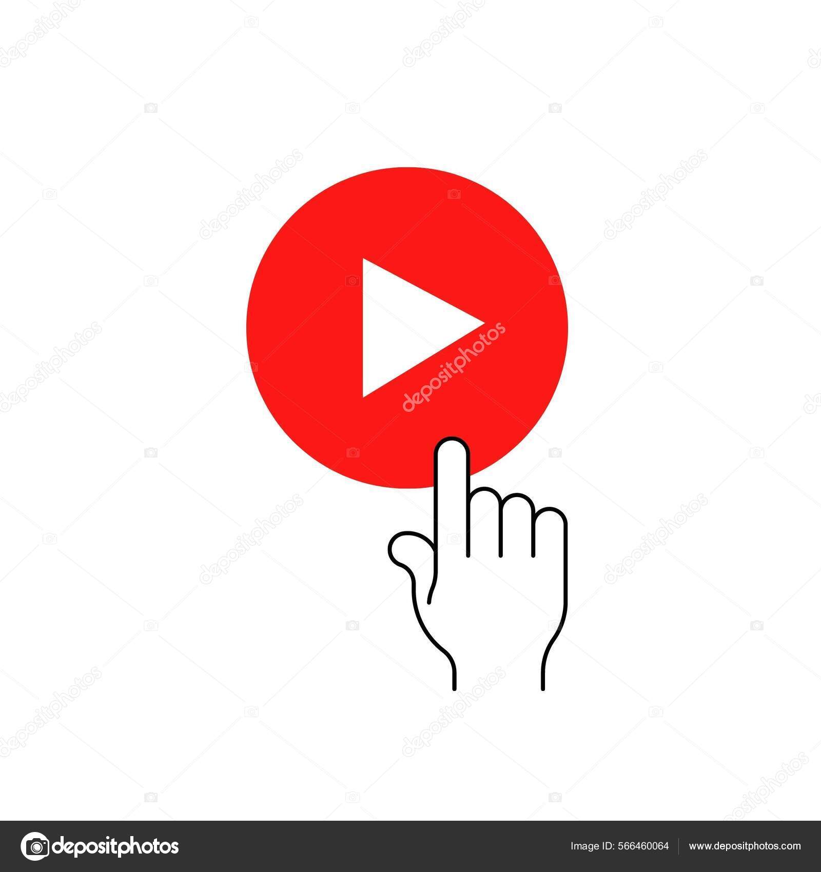 Red Play Button White Background — Stock Photo © DmytroFoto #566460064