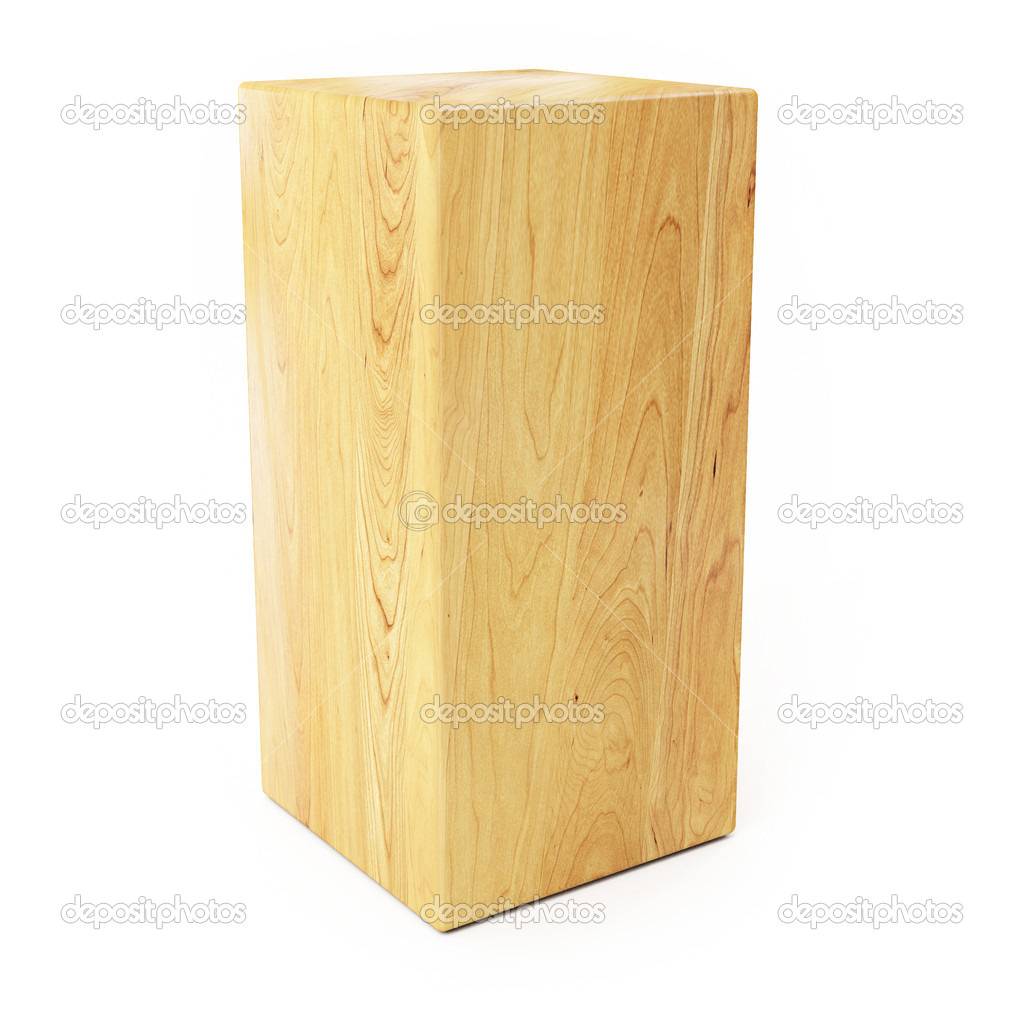 Prisma de madera aislada sobre fondo blanco — Foto de stock © CorDesign ...