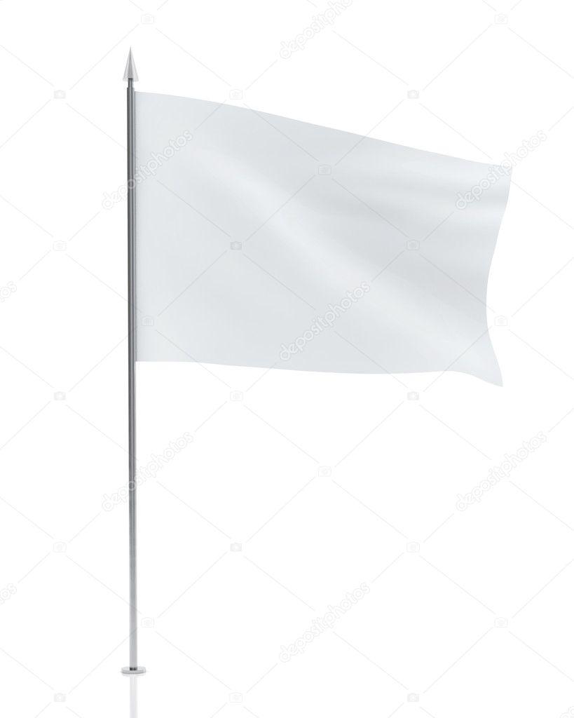 White Flag Isolated on White Background Stock Photo by ©CorDesign 47715227