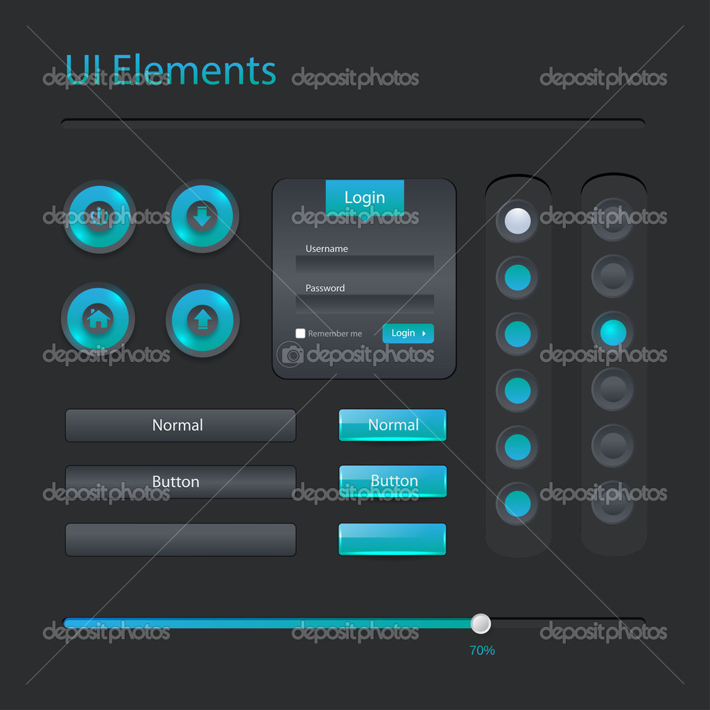 Vector modern user interface elements Stock Vector Image by ...