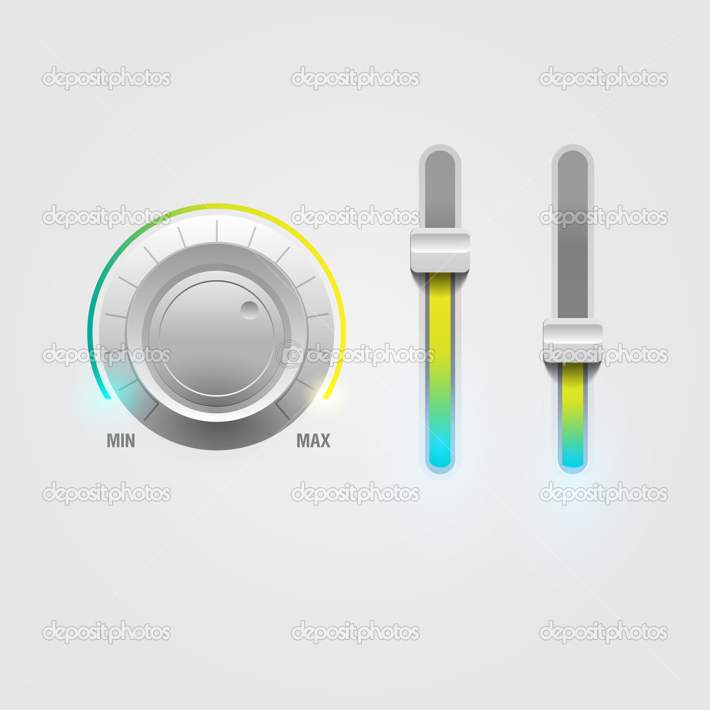 Media player user interface elements Stock Vector Image by ...