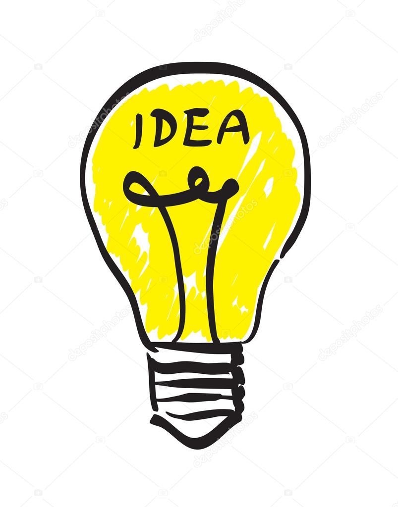 Bombilla de dibujos animados aislada. Ilustración — Vector de stock ...