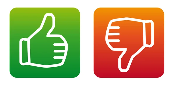 Duim omhoog duim omlaag vector iconen — Stockvector © VectorPies #25112863