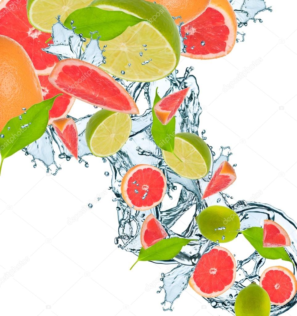 Splash with fruits Stock Photo by ©habovka 29466619