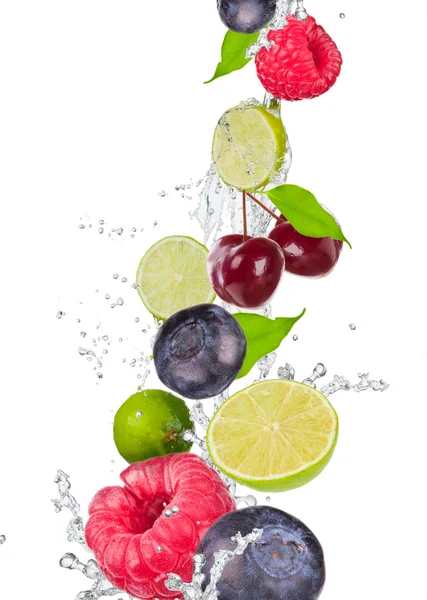 Splash with fruit Stock Photo by ©habovka 72039875