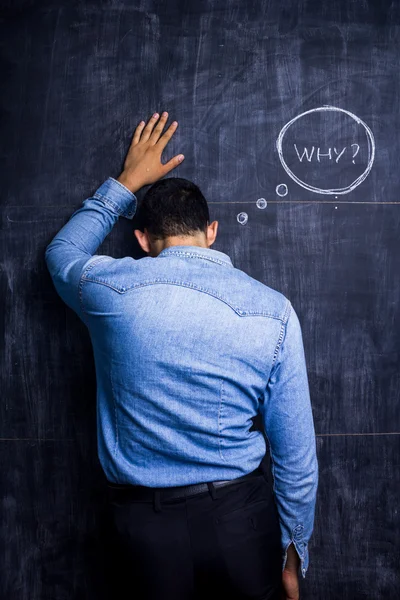 Sad man asking why - Stock Image - Everypixel