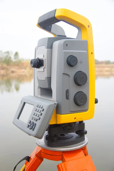 The total station, The geodetic and topography measuring tool, c Stock ...