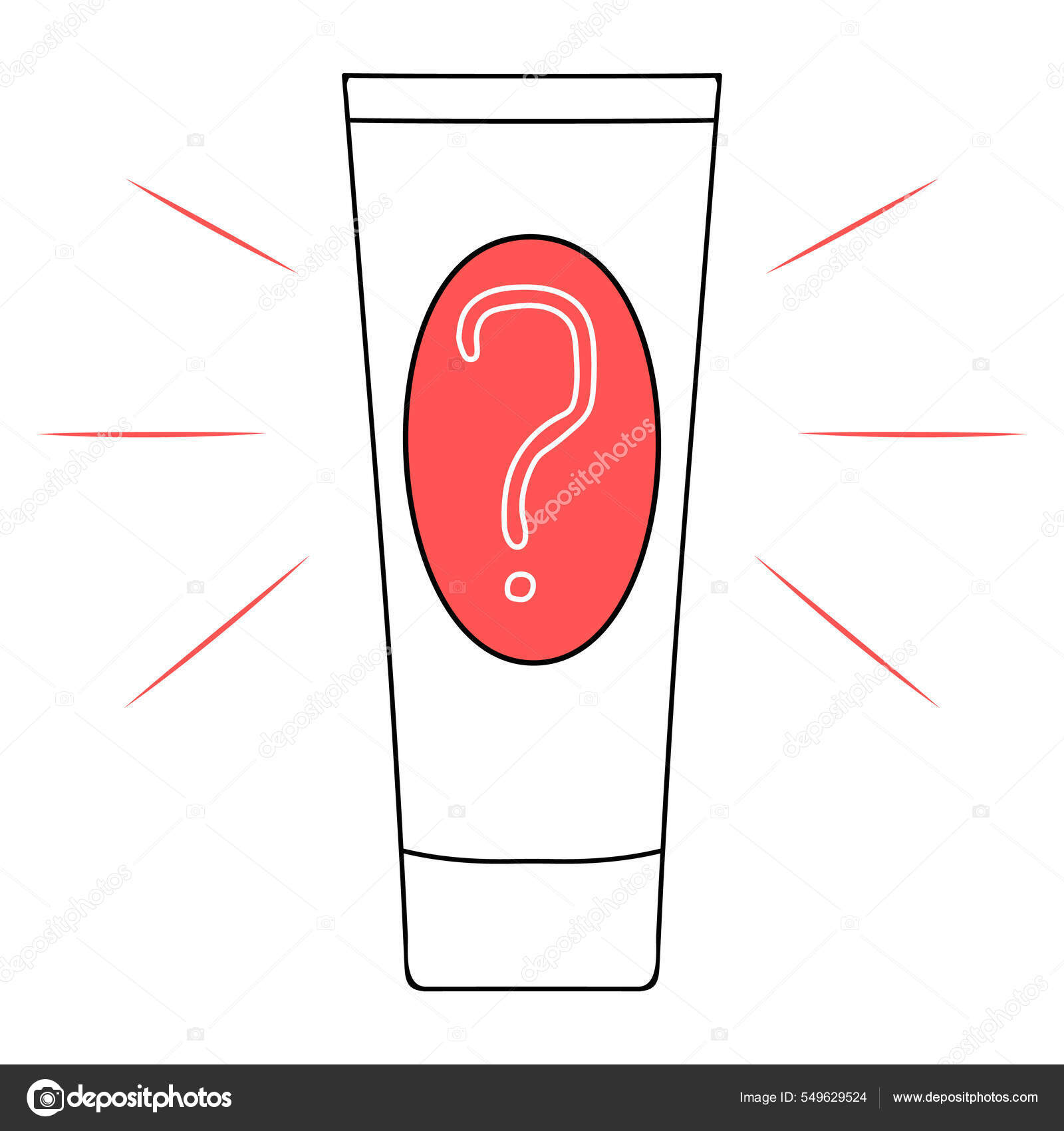 Cosmetic Tube Cream Question Mark Concept Ethics Safety Ingredients ...