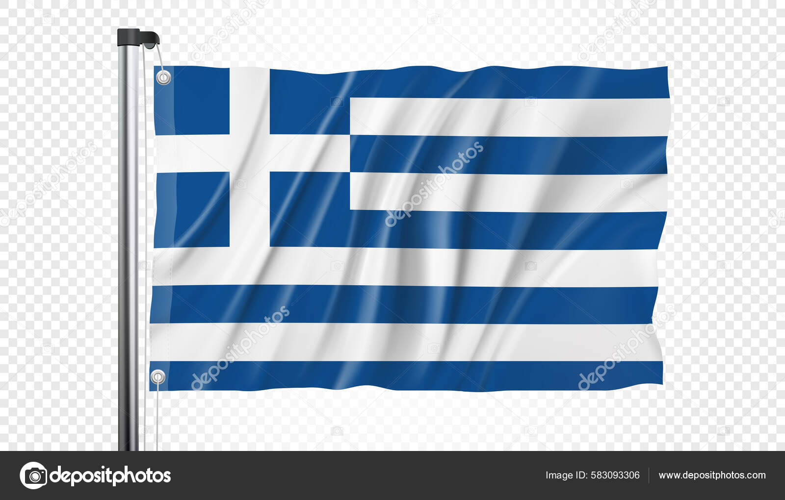Flag Greece Transparent Background Vector Format Stock Vector by ...