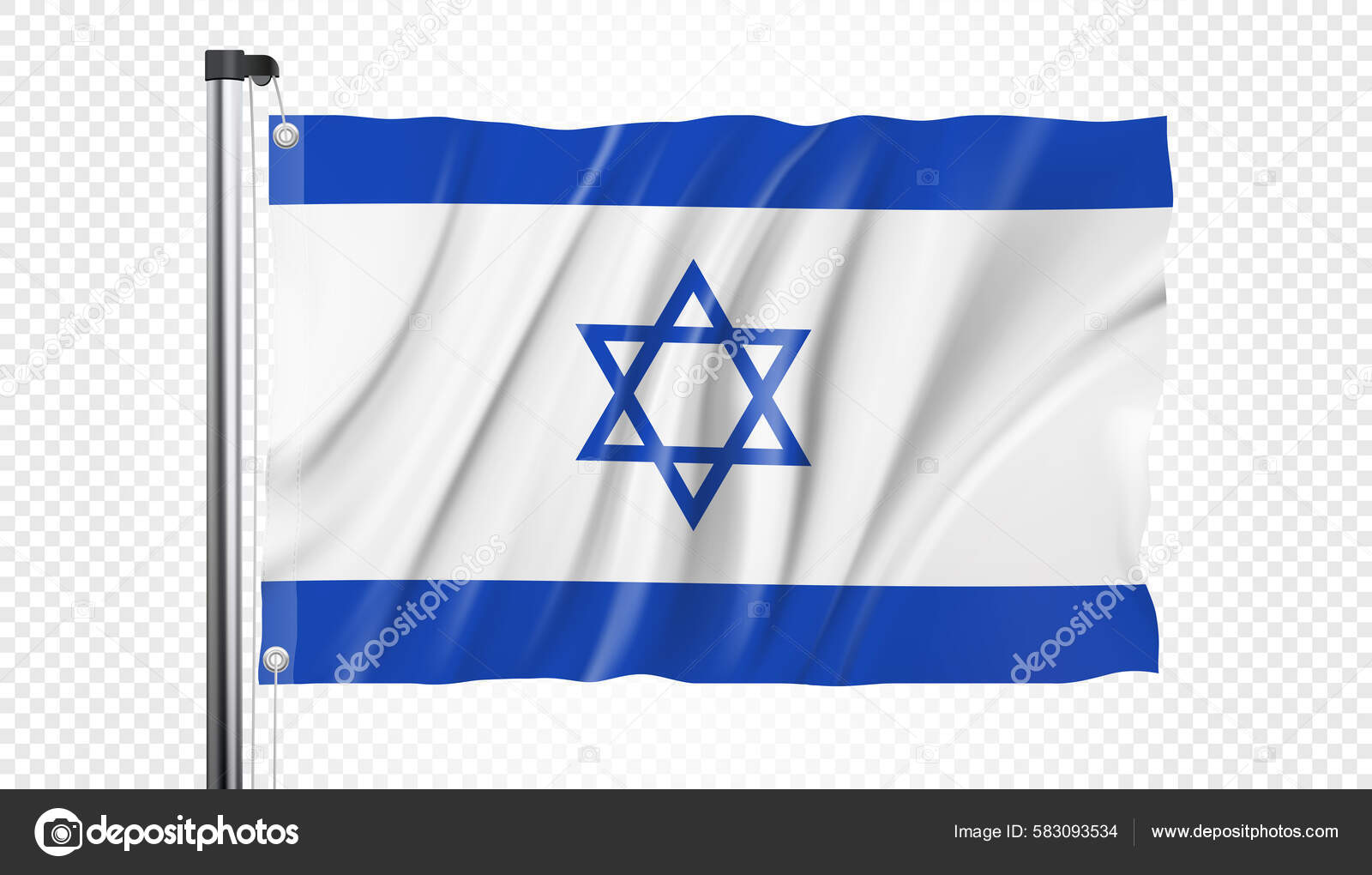 Flag Israel Transparent Background Vector Format Stock Vector Image by ...