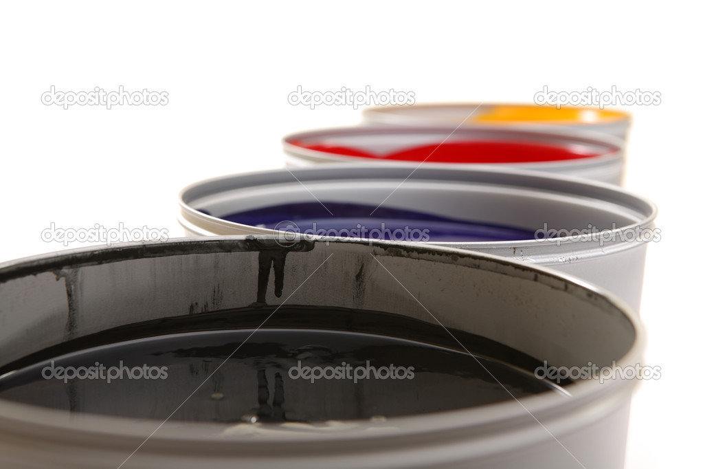 Printing press inks, cyan, magenta, yellow — Stock Photo © Asiorek ...