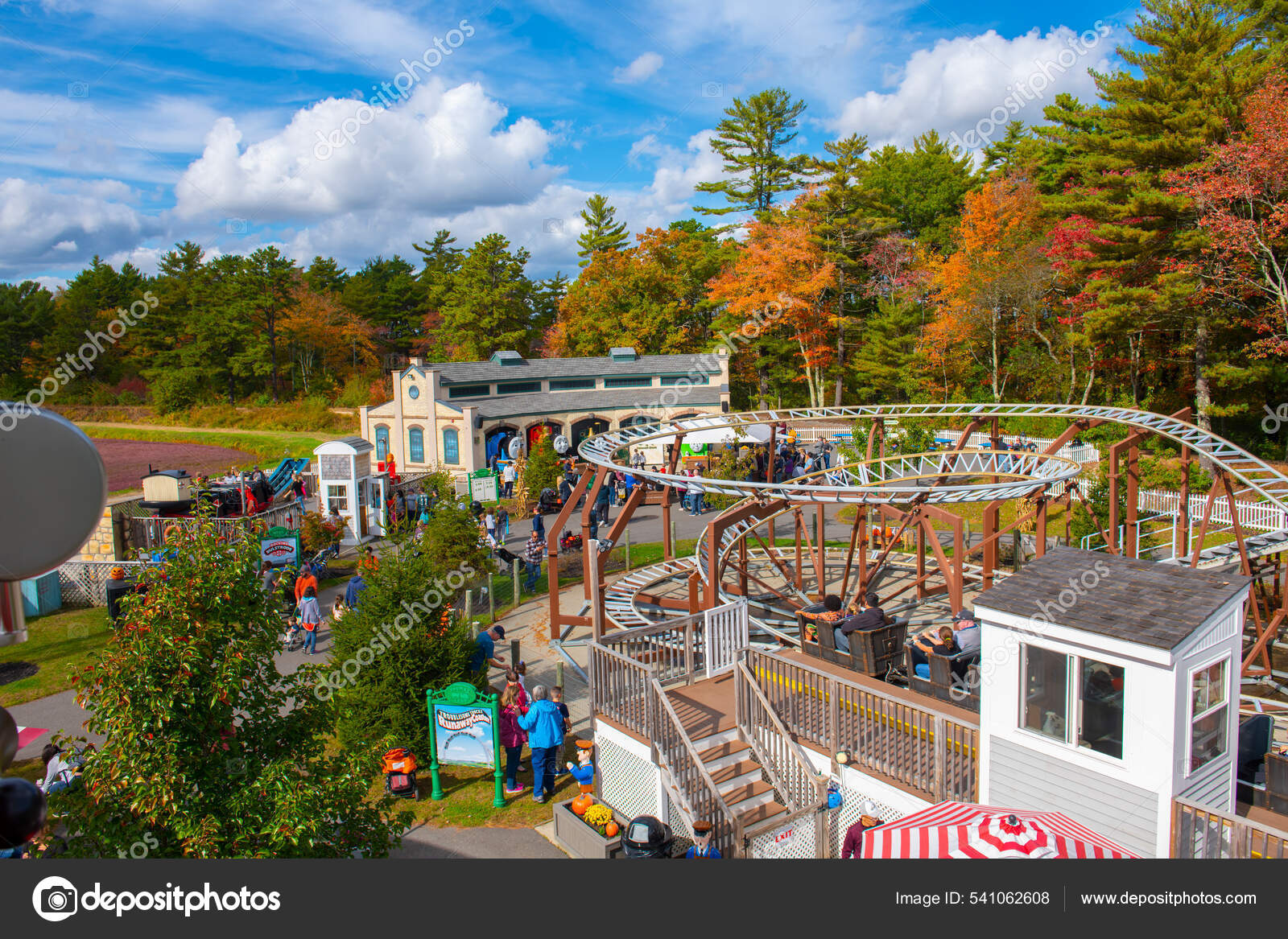 Aerial View Tidmouth Sheds Thomas Land Usa Edaville Family Theme ...