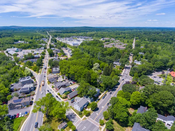 Wayland Historic Town Center Aerial View Summer Boston Post Road Stock ...