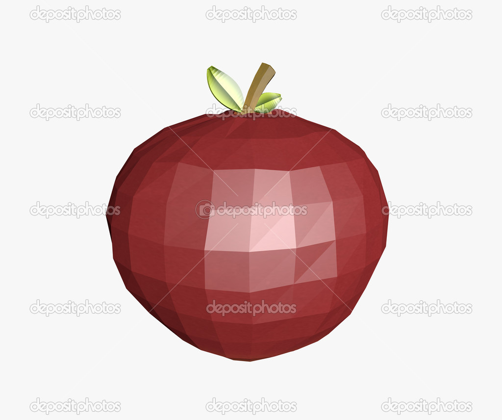 Apple low poly — Stock Photo © dmitrri #45713817
