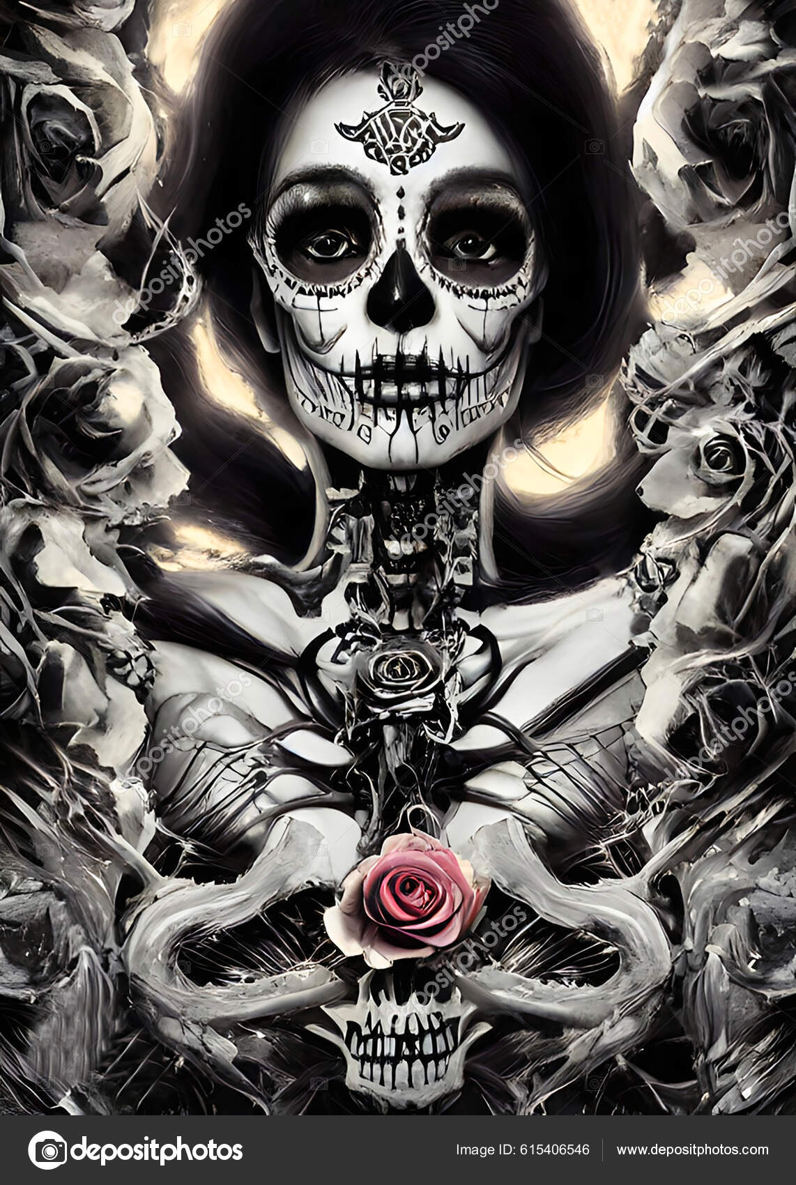 Goddess Death Painting — Stock Photo © dmitrri #615406546