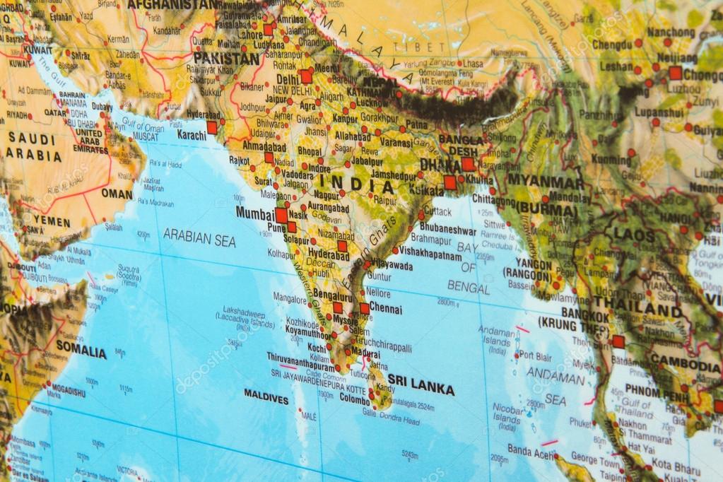 Map of India — Stock Photo © paulo071 #33303849