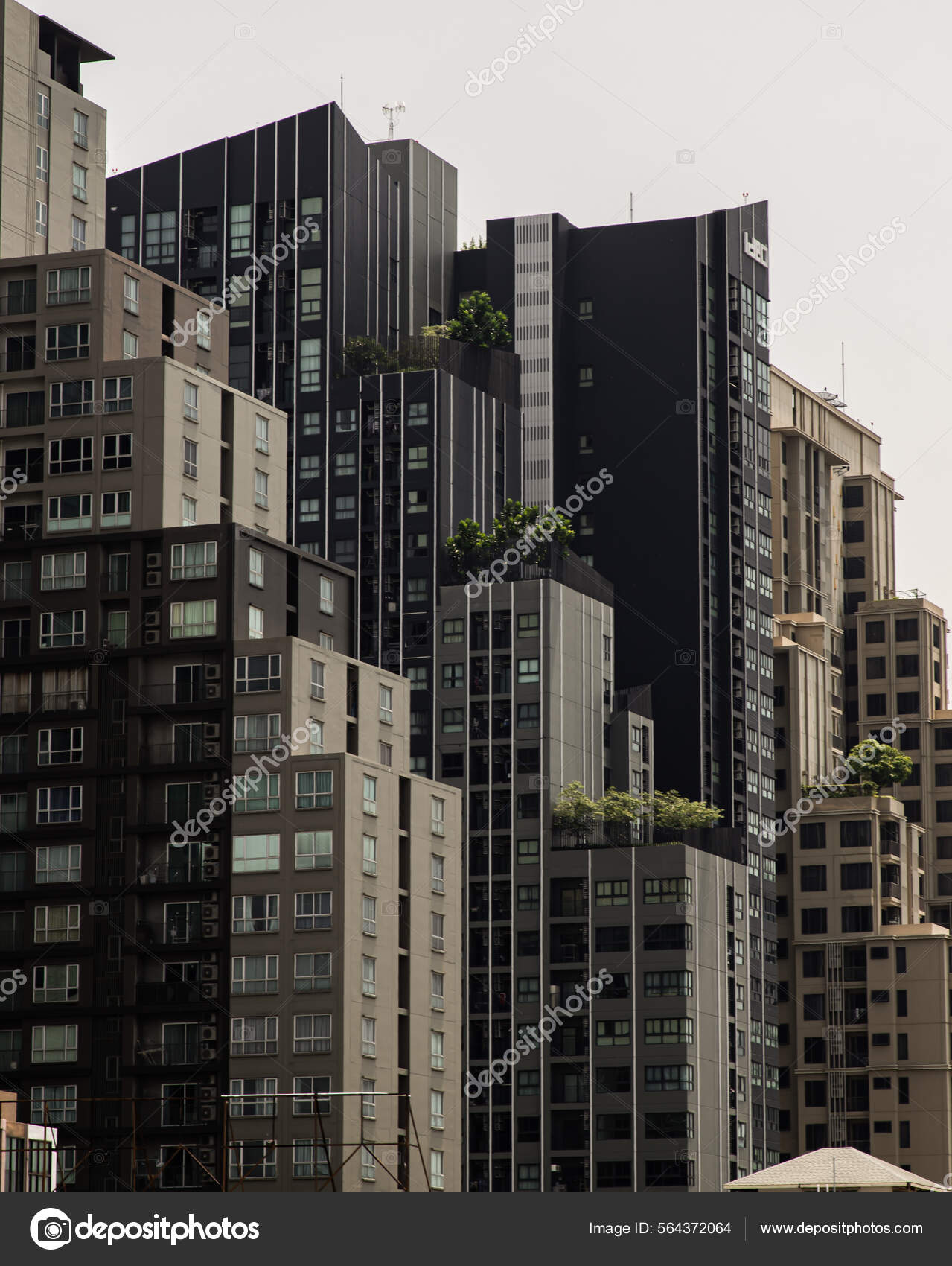 Bangkok Thailnad Apr 2022 Architectural View Overlapping City ...