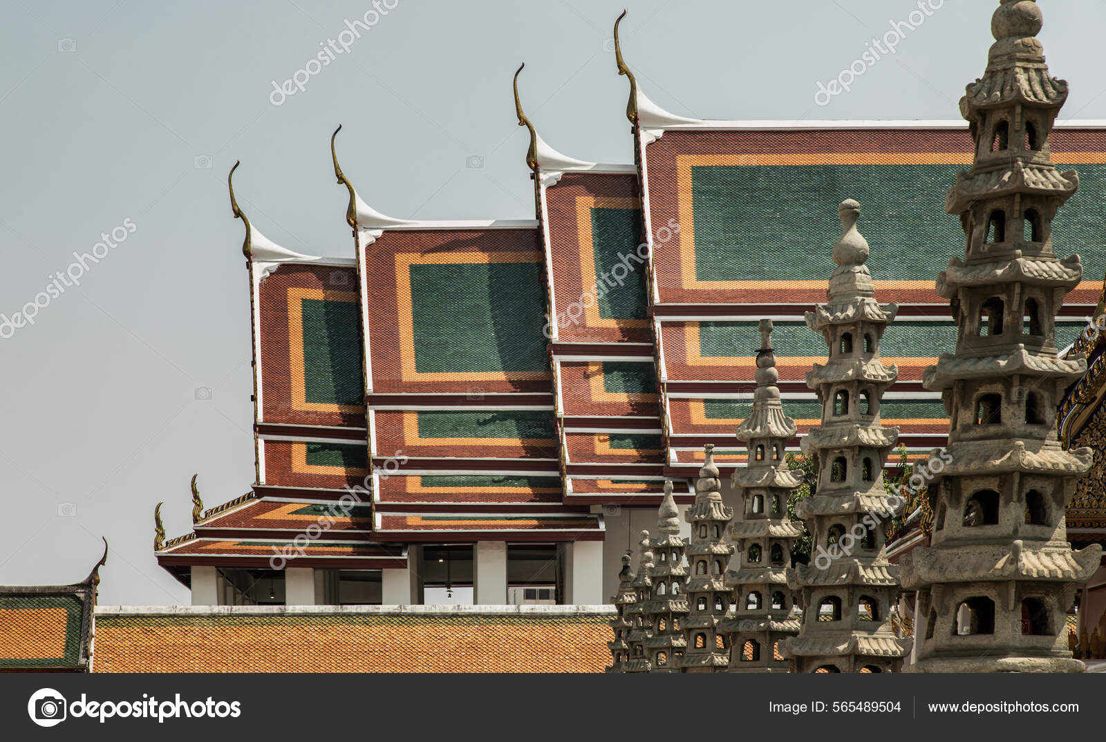 Bangkok Tailandia Abr 2022 Arquitectura Exterior Capilla Con Techo ...