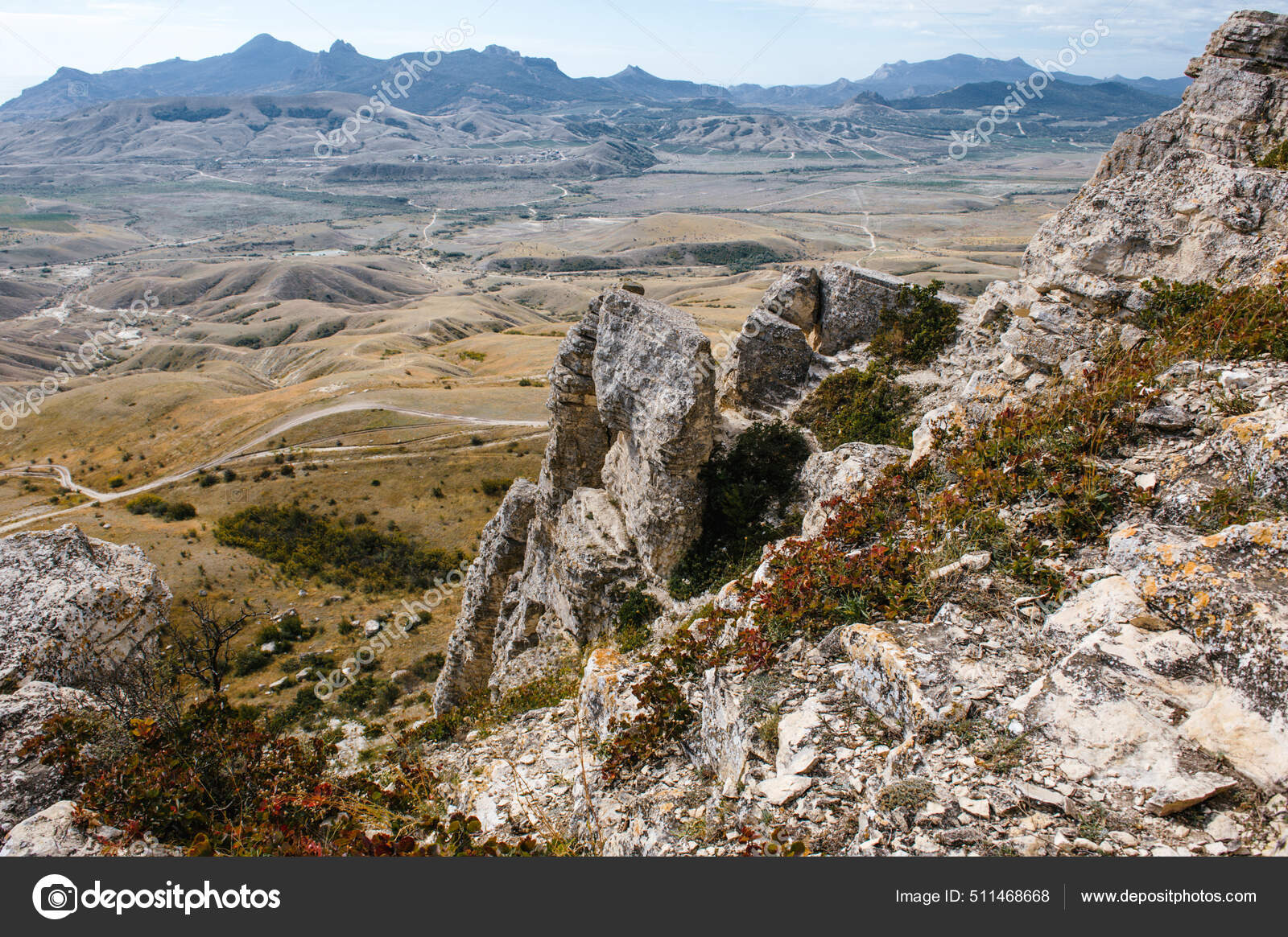 Koktebel, Starfall of Memories. Vista do mirante para o Monte Klemetyev ...